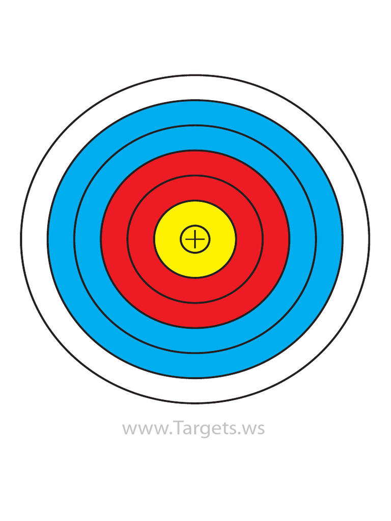 Bullseye Target Blue Red Yellow A4 | PDF
