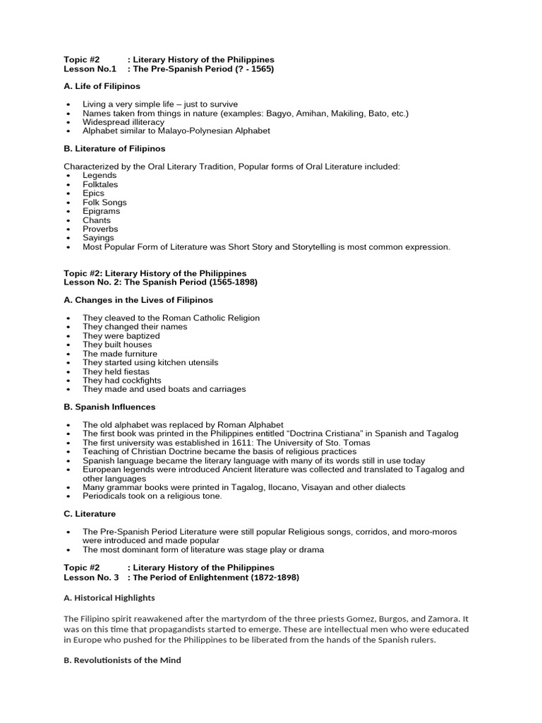 Lesson 2 Literary History | PDF