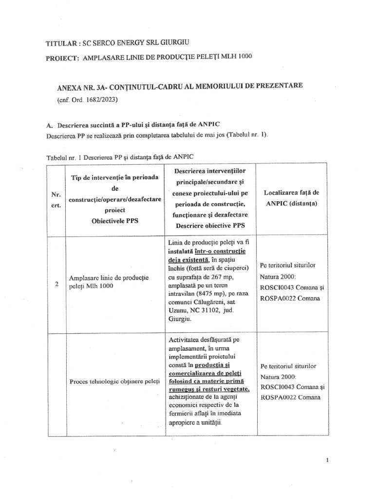Anexa 13 Proiect Mediu | PDF
