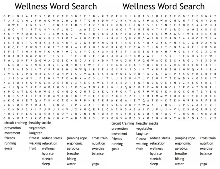 Wellness wordsearch | PDF