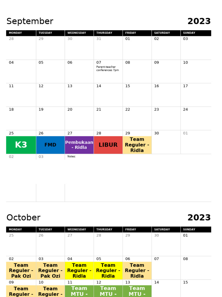 Kalendar Reg Angk 3 2023 | PDF