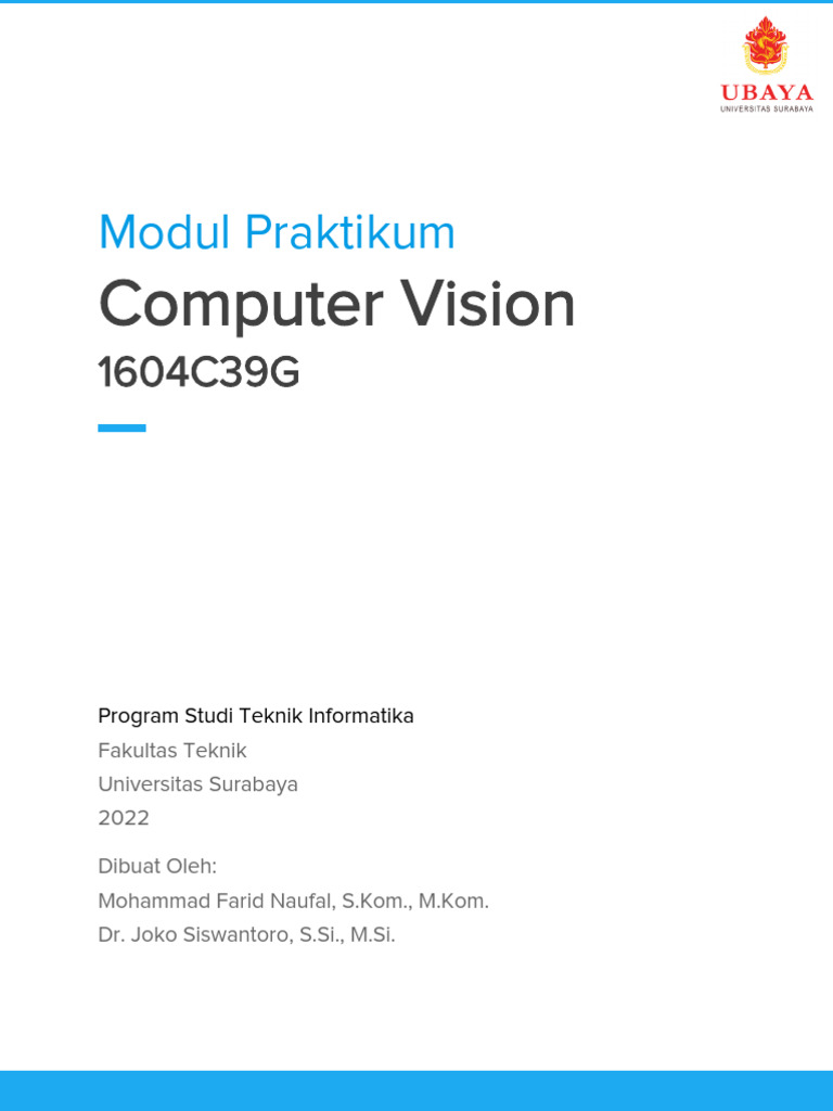 Modul - Computer Vision | PDF