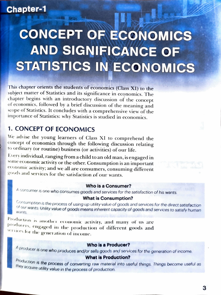 Concept of Economics and Significance of Statistics in Economics | PDF