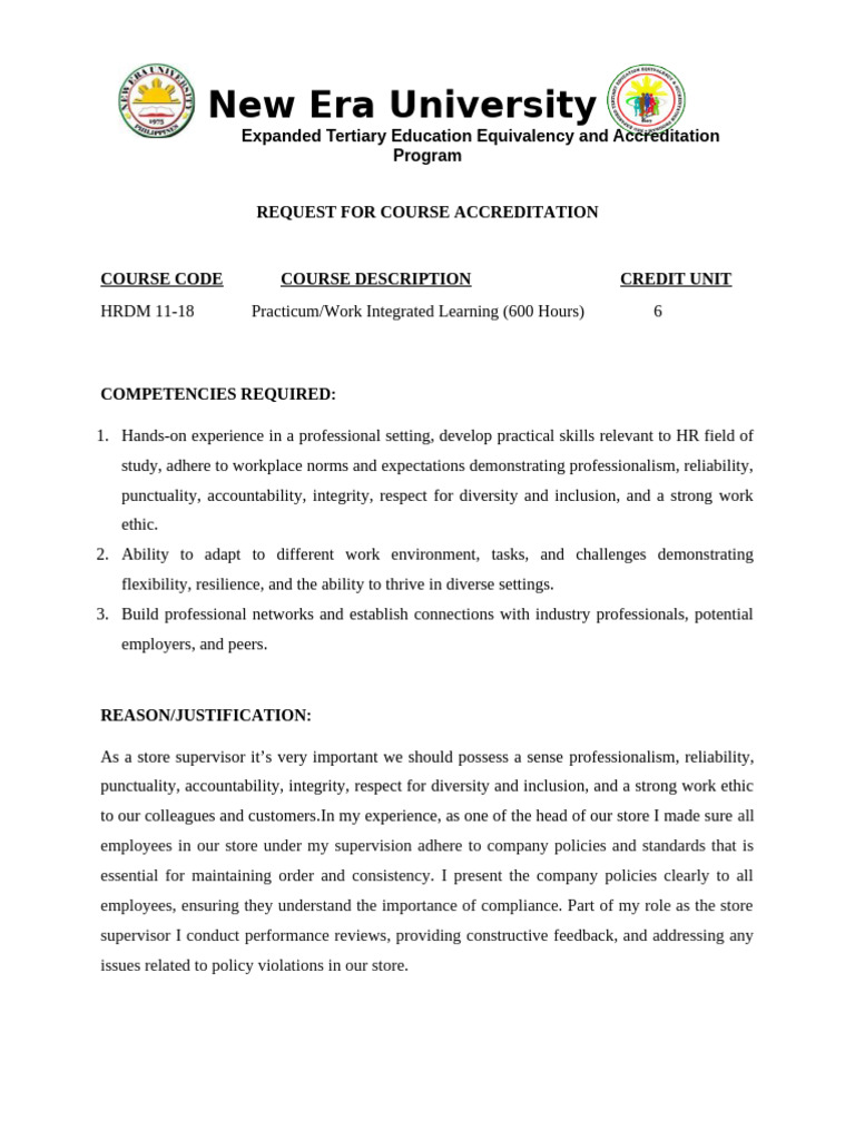 REQUEST-FOR-ACCREDITATION-INTERNSHIP | PDF