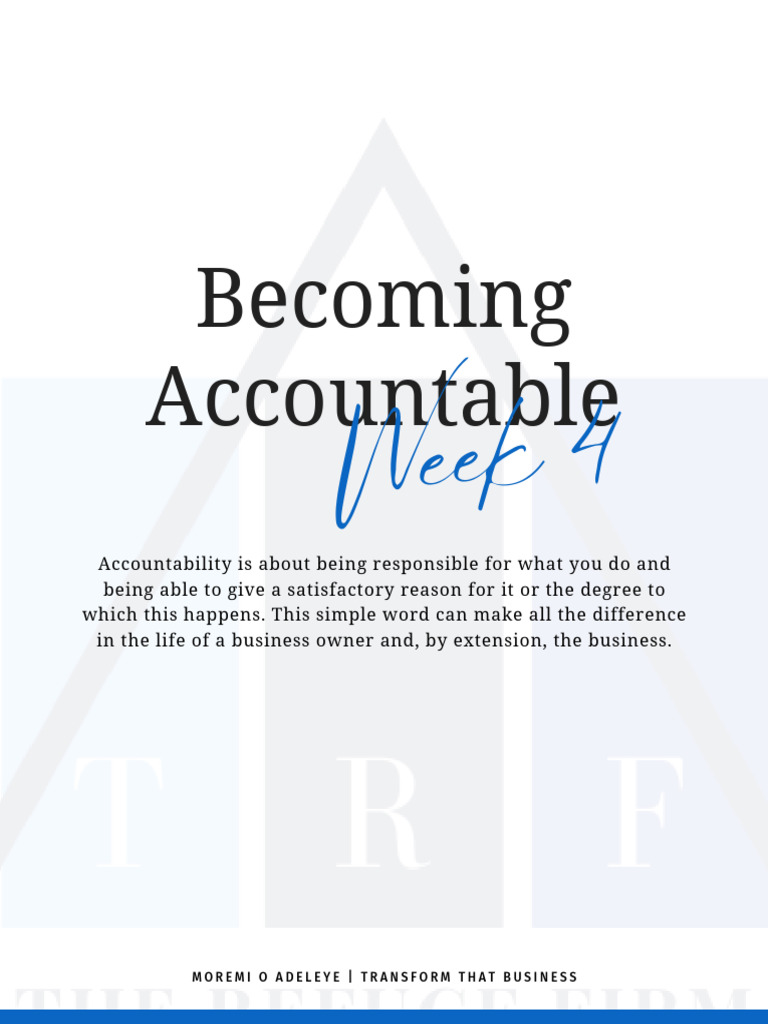 Accountability Workbook | PDF | Cognition | Human Communication