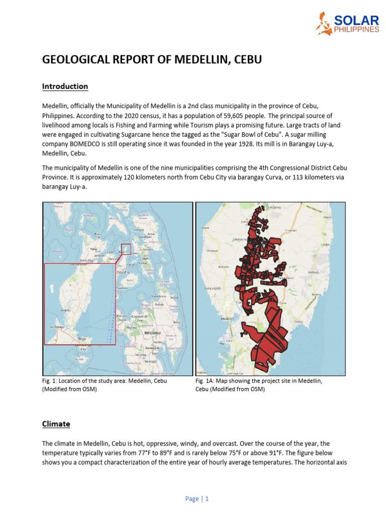 Geological Report of Medellin, Cebu With Geohazard Assessment | PDF