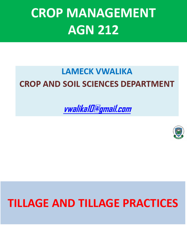 Tillage N Tillage Practices (Crop Management) | PDF