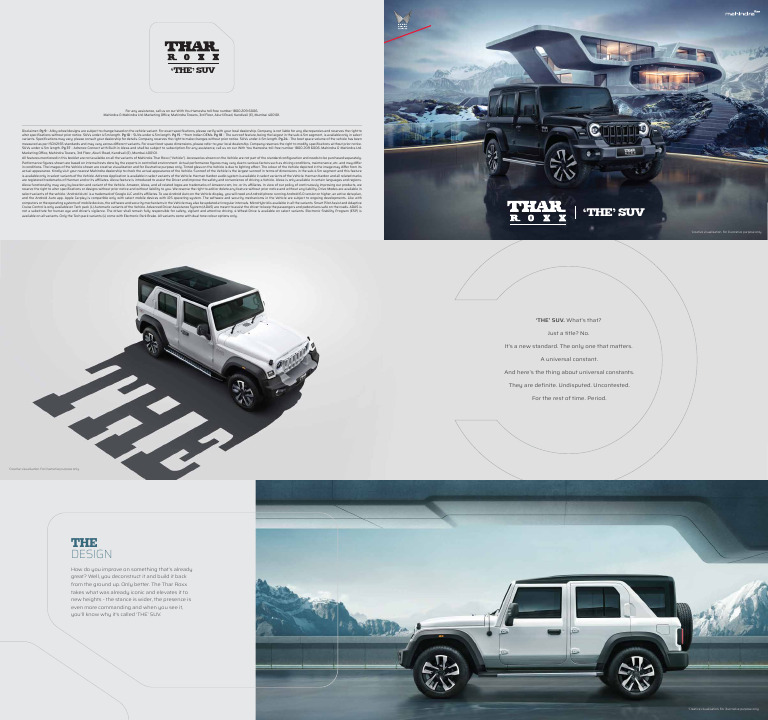 Mahindra Thar ROXX Brochure | PDF