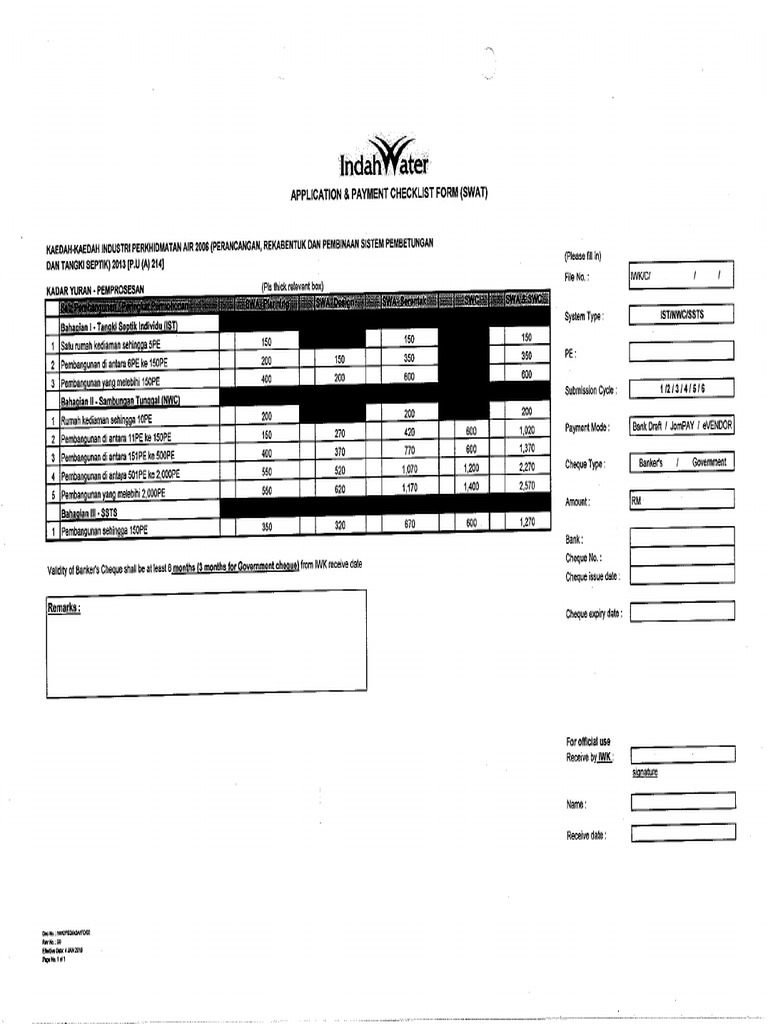 Application & Payment Checklist Form (SWAT) 2019 Swat | PDF
