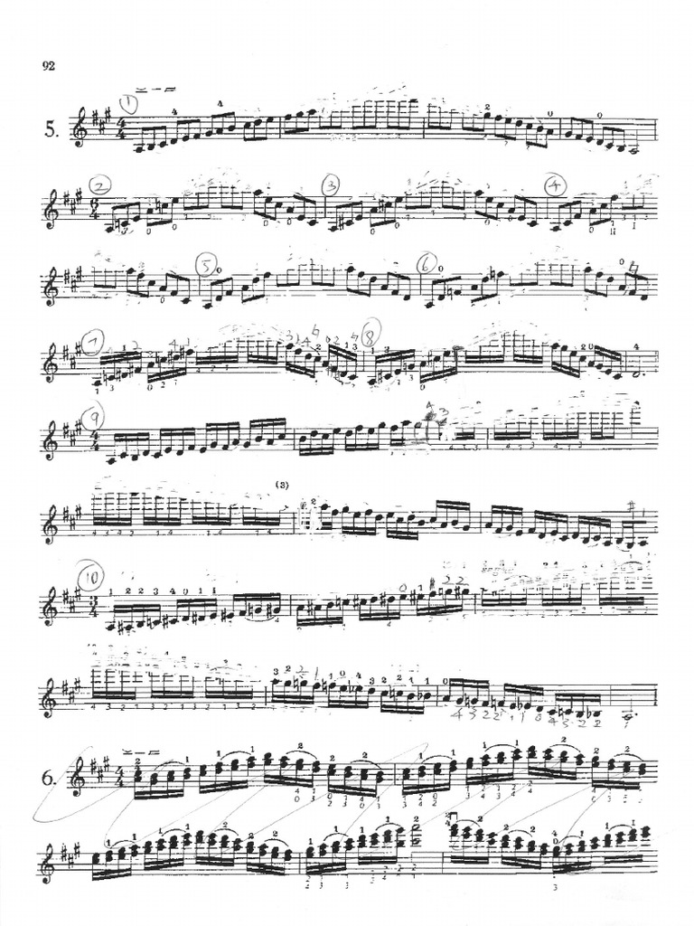 Carl Flesch A Major Pattern 5 Demo | PDF