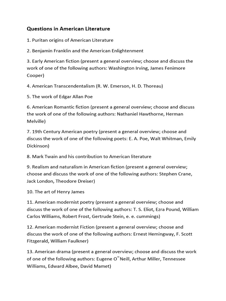 American Literature | PDF