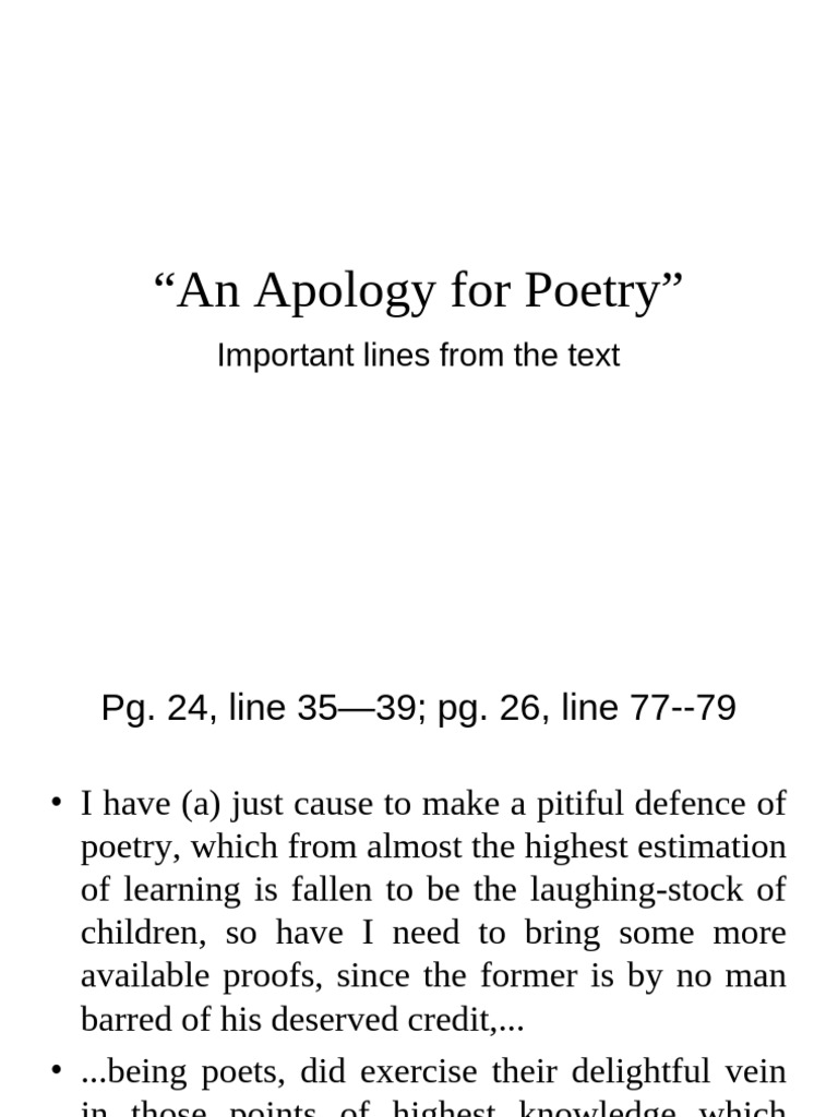 An Apology For Poetry-Quotes | PDF