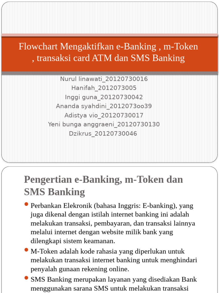Flowchart e Bankingsms Banking Dan M Token | PDF