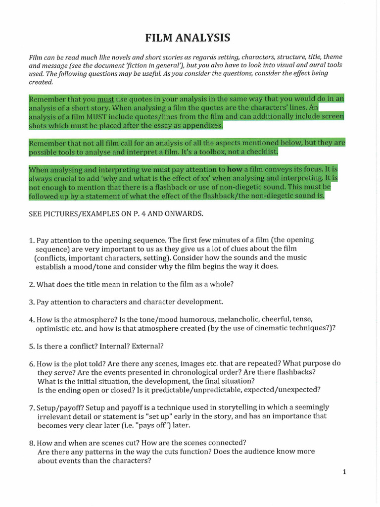 Film Analysis | PDF