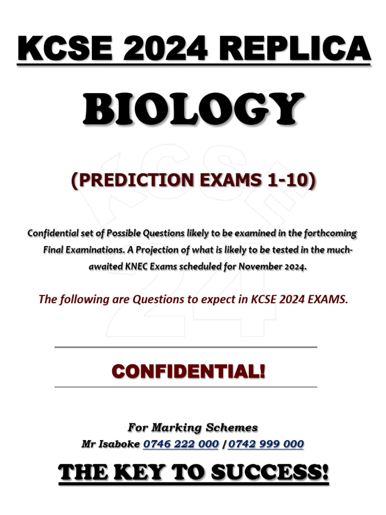 Kcse 2024 Biology Replica Prediction | PDF | Flowers | Pollination