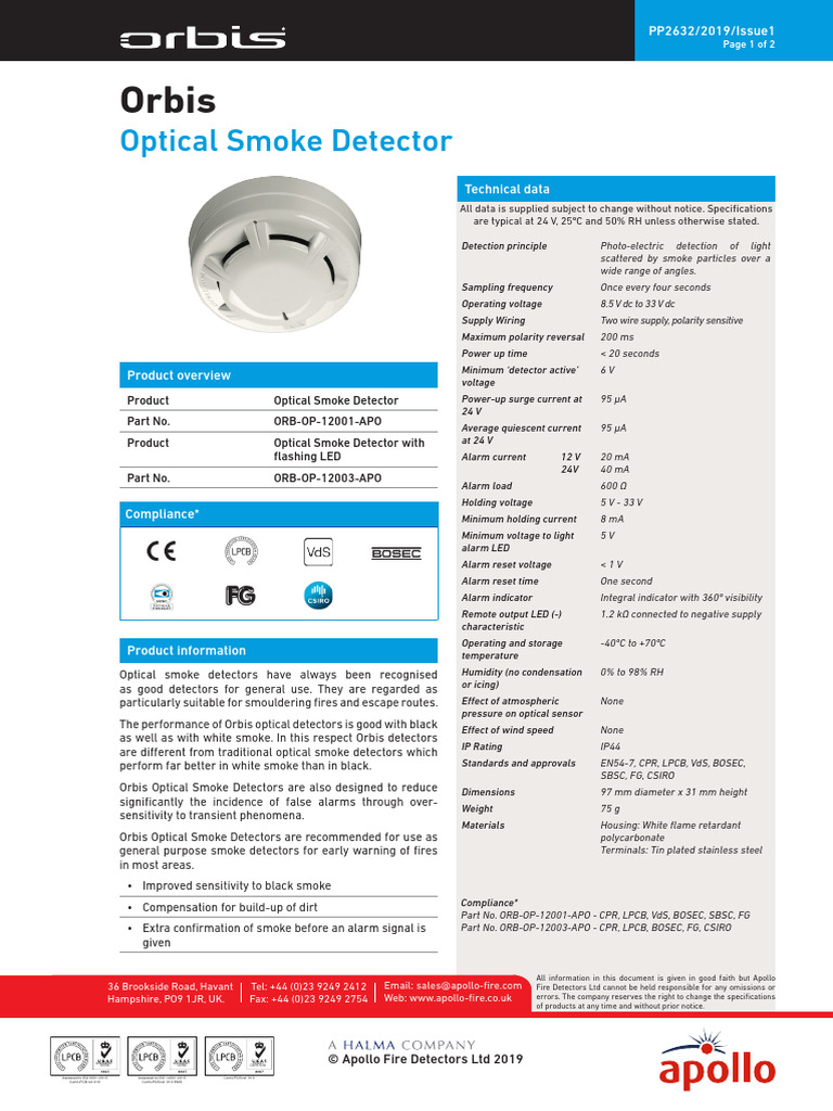 Orbis: Optical Smoke Detector | PDF