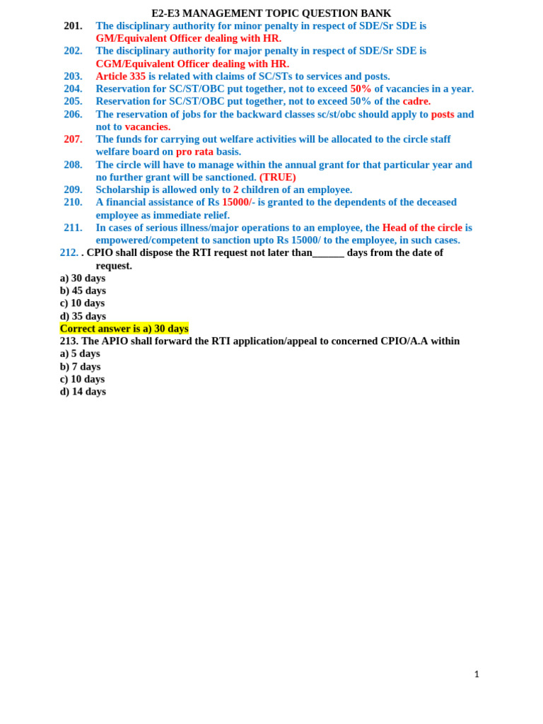 BSNL E2-E3 - Management - Topic - 5 | PDF