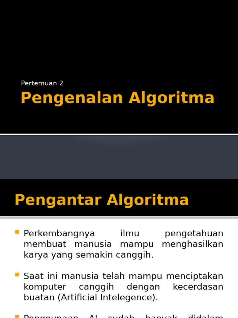 Pengenalan Algoritma | PDF