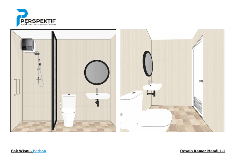 Desain Kamar Mandi - Rumah Pak Wisnu | PDF