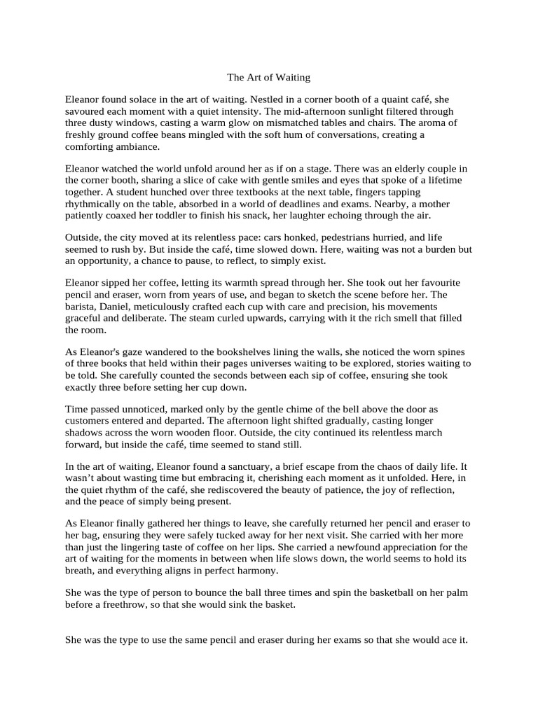 The Art of Waiting | PDF