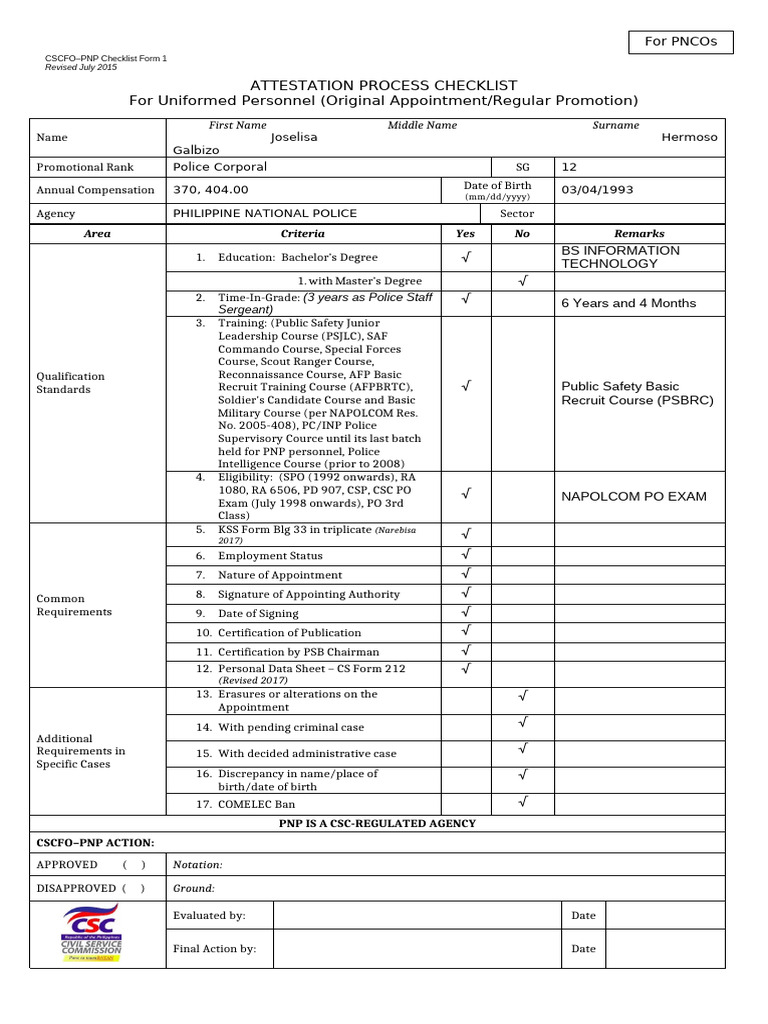 Attestation Process Checklist Blank Long Size Paper | PDF