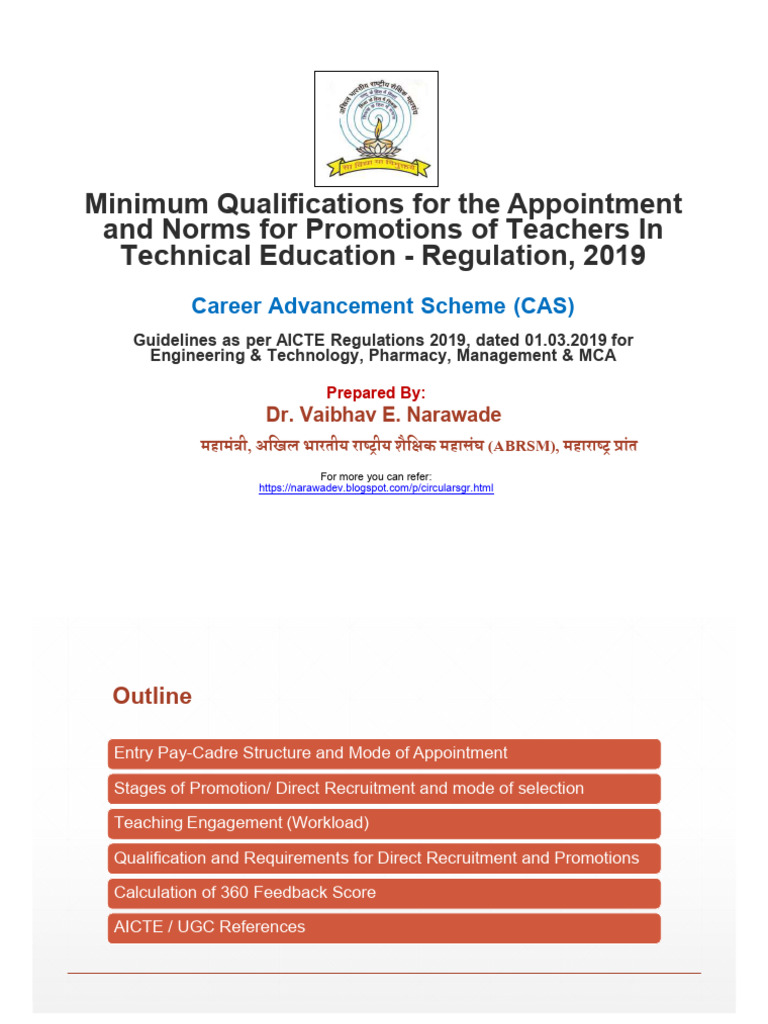 AICTE 7th Pay Scales, Qualifications and Promotions, 2019 | PDF