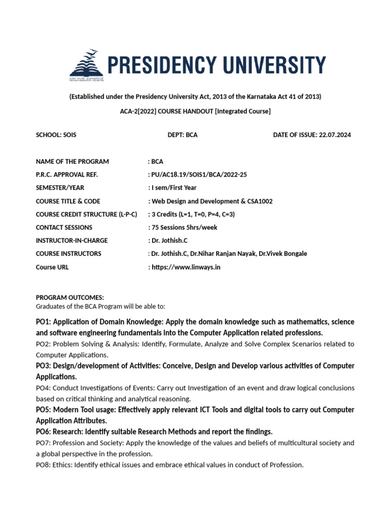 CSA1002 - Updated WDD - Updated | PDF