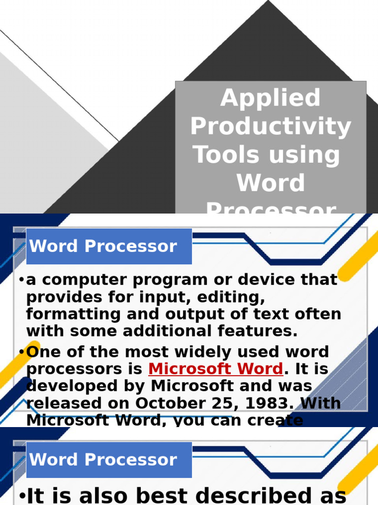 Emptech Week5 l4 Wordprocessor | PDF