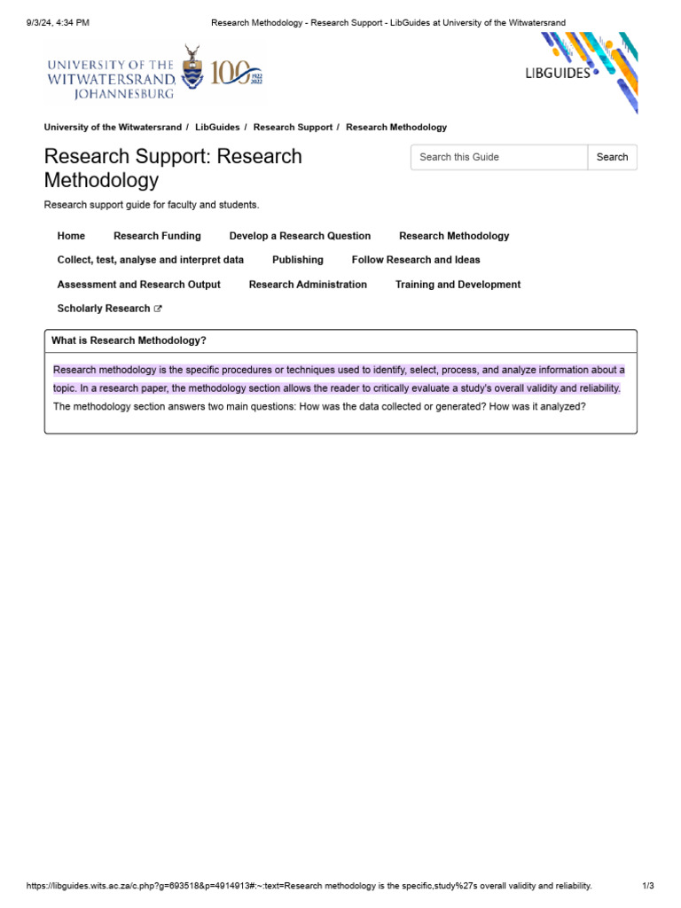Research Methodology - Research Support - LibGuides at University of ...