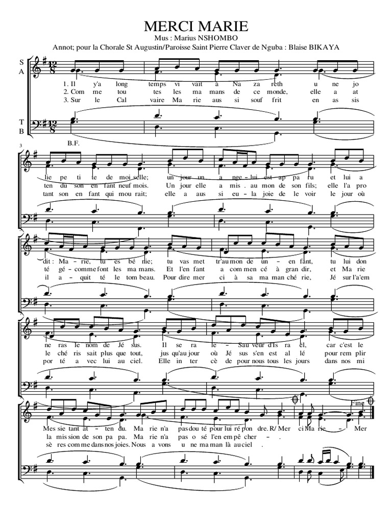Merci Marie PDF | PDF