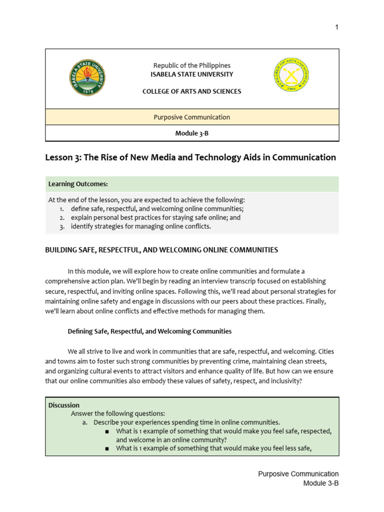 Purposive Communication - Module 3-B (Updated) | PDF