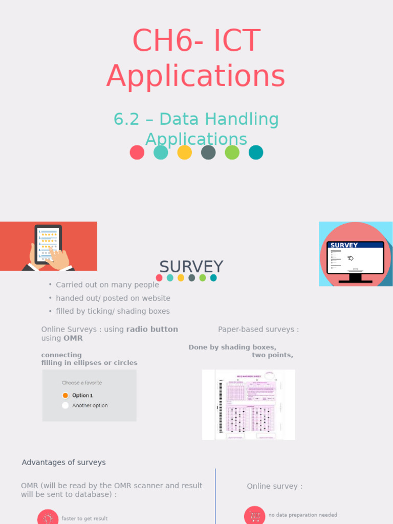 Chapter # 6 ICT Applications - Data Handling | PDF