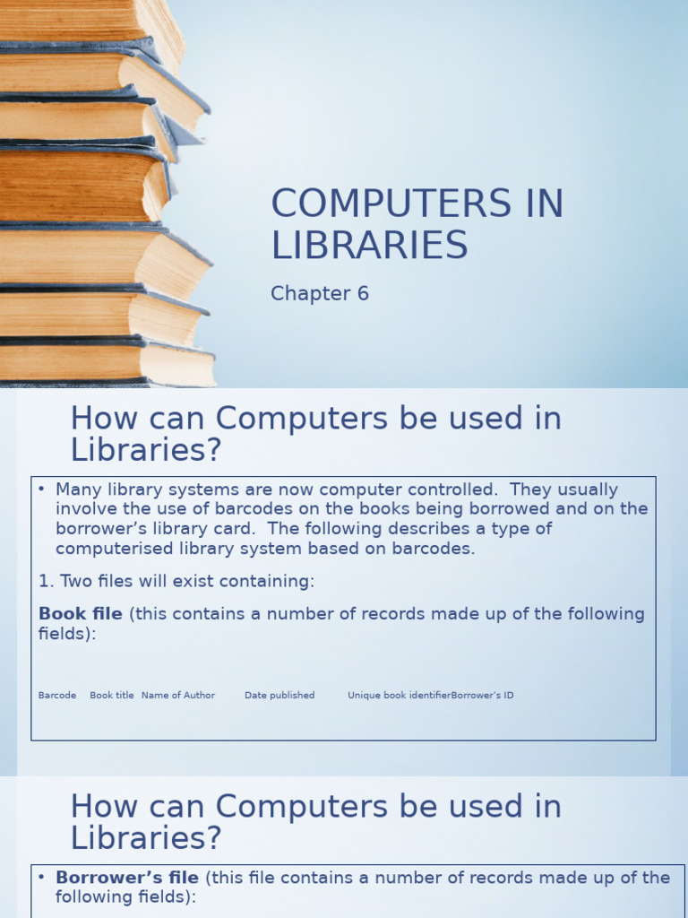 Chapter # 6 ICT Applications - Computers in Libraries | PDF