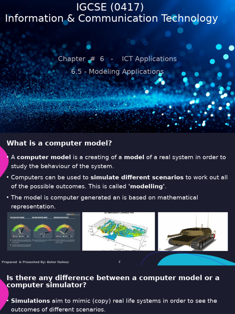 Chapter # 6 ICT Applications - Modelling Applications | PDF