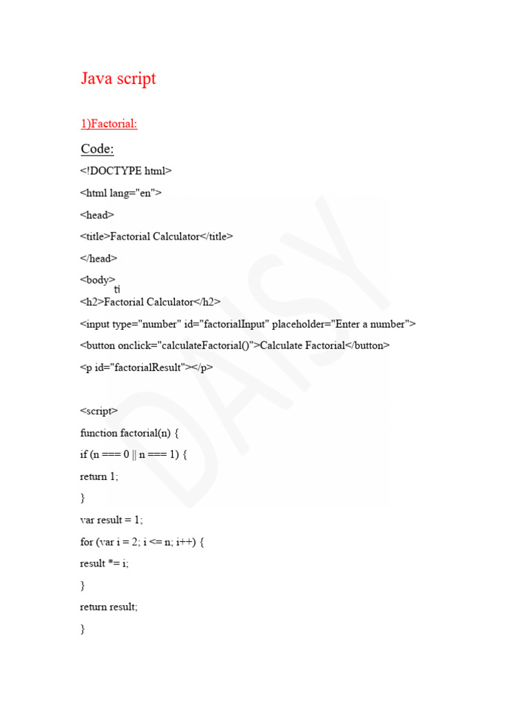 Java Script: Code | PDF
