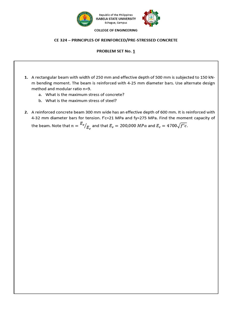 Problem Set No. 1 | PDF
