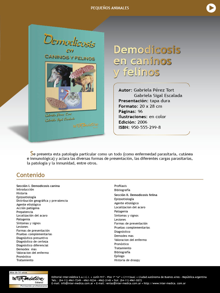 Demodicosis en Caninos y Felinos | PDF