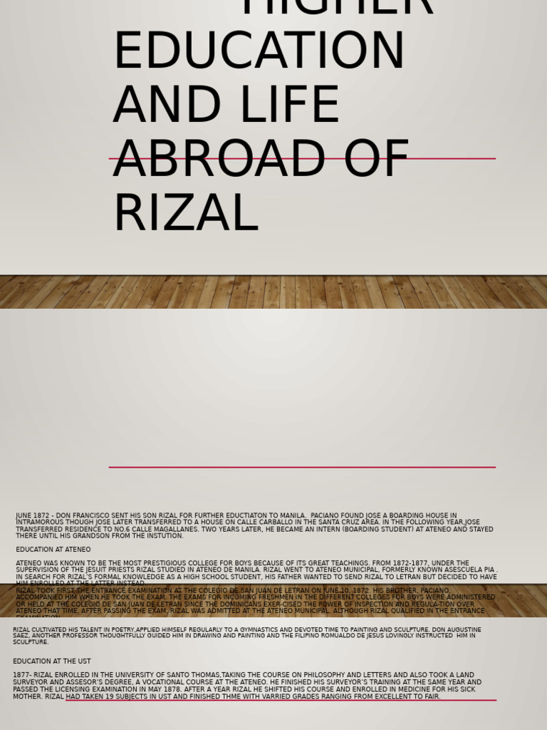 Rizal Report TT | PDF