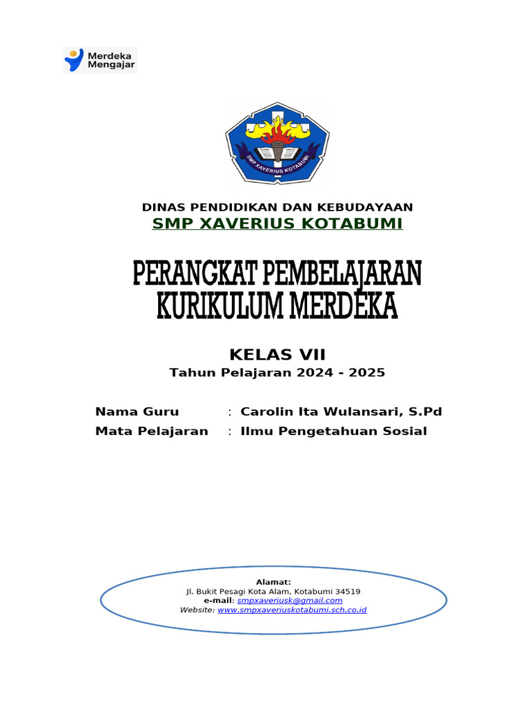 Cover Perangkat Ajar Gabungan Kurikulum Merdeka - Kherysuryawan.id | PDF