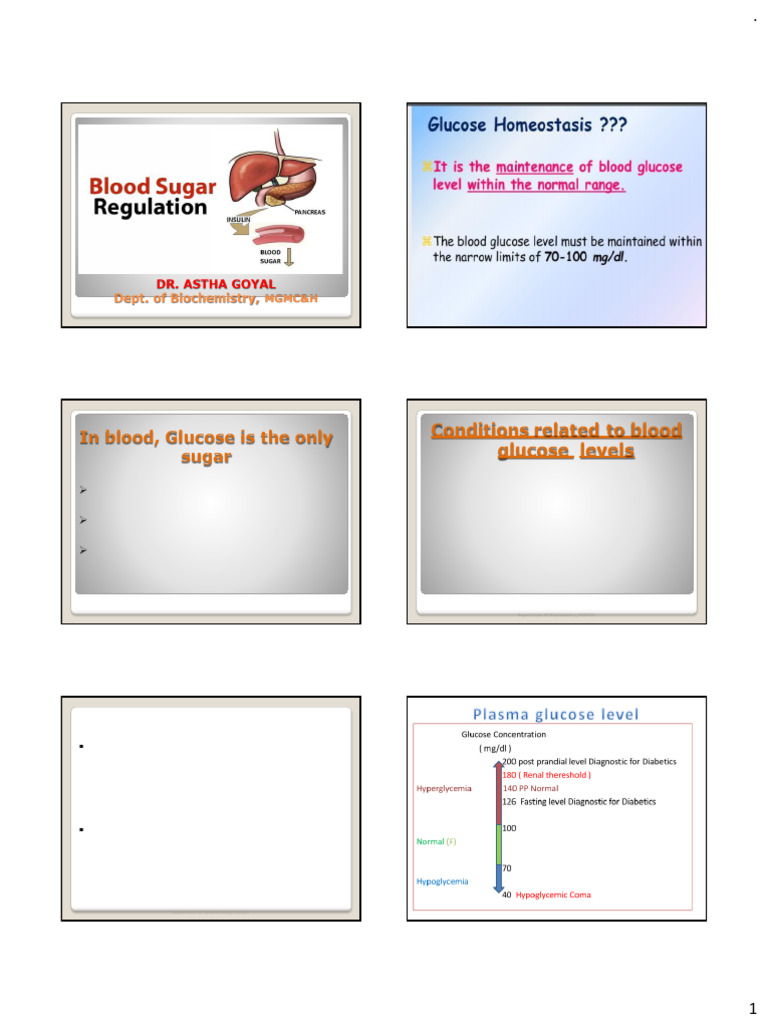 Blood Glucose Regulation PDF | PDF