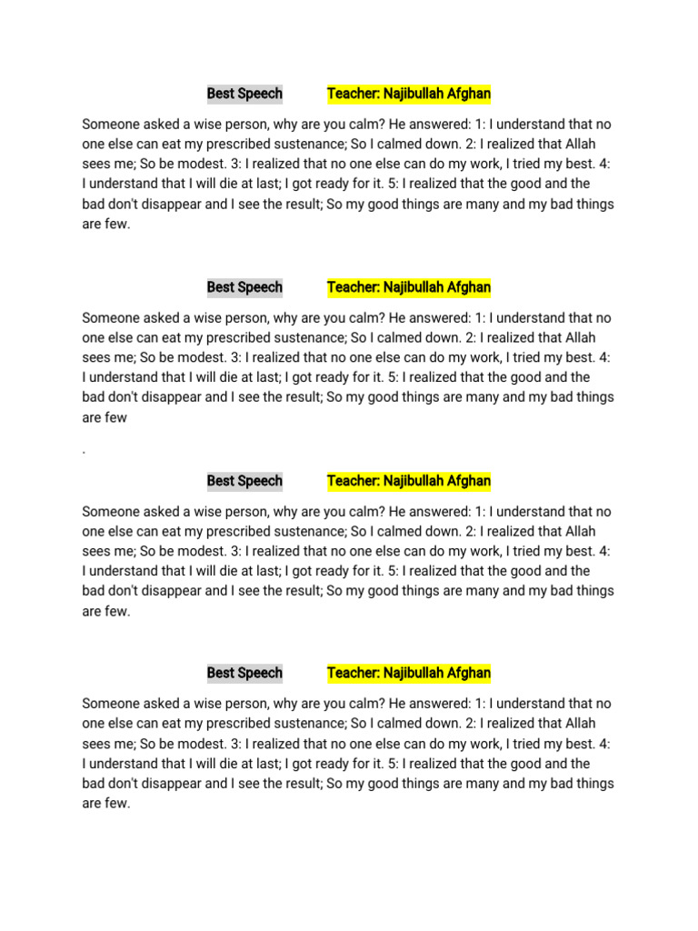 Best Speach | PDF