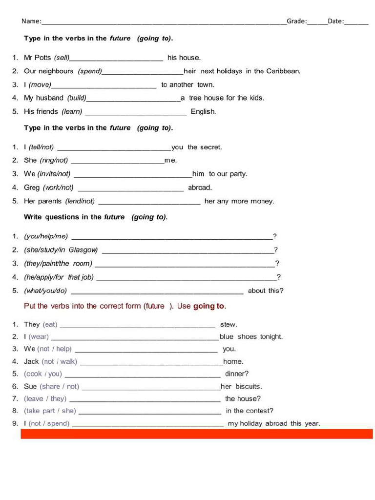 Be Going to Exercise | PDF