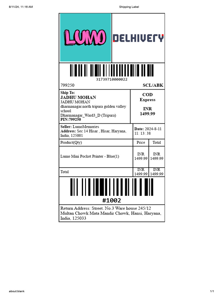 Shipping Label | PDF