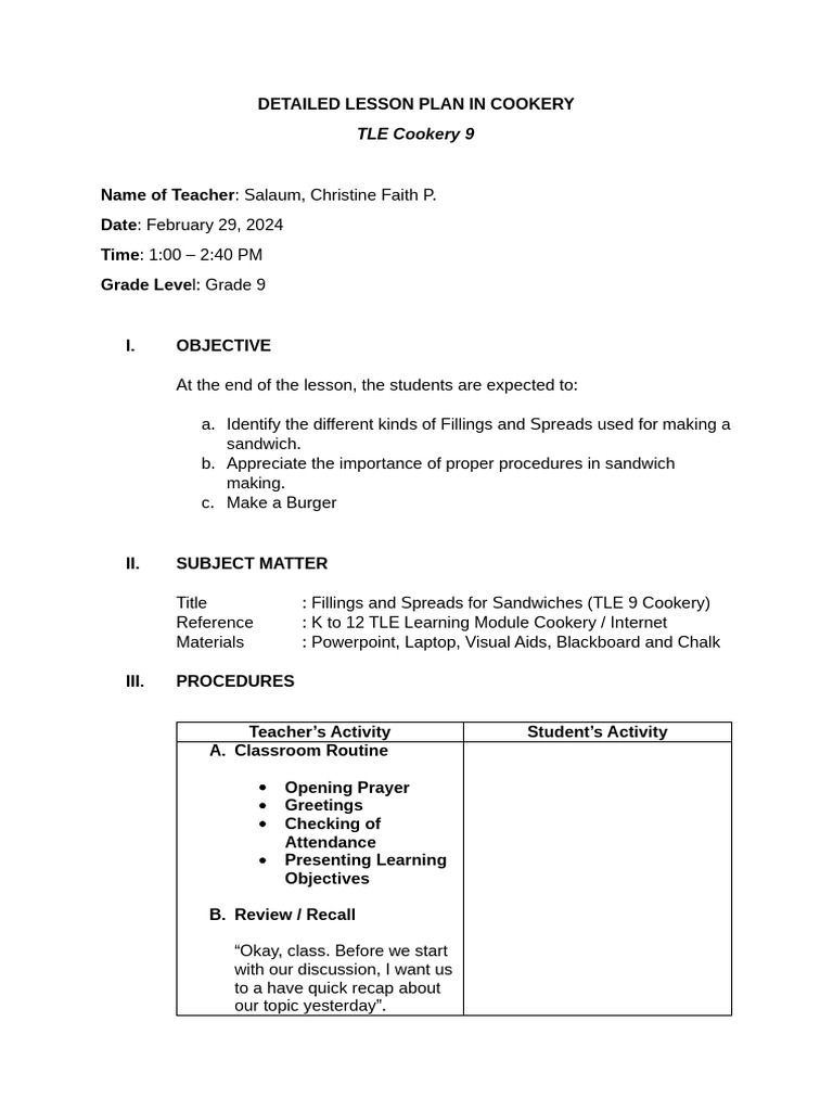 DETAILED LESSON PLAN 3 | PDF