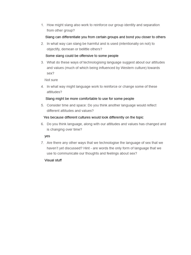 How Might Slang Also Work To Reinforce Our Group Identity and ...