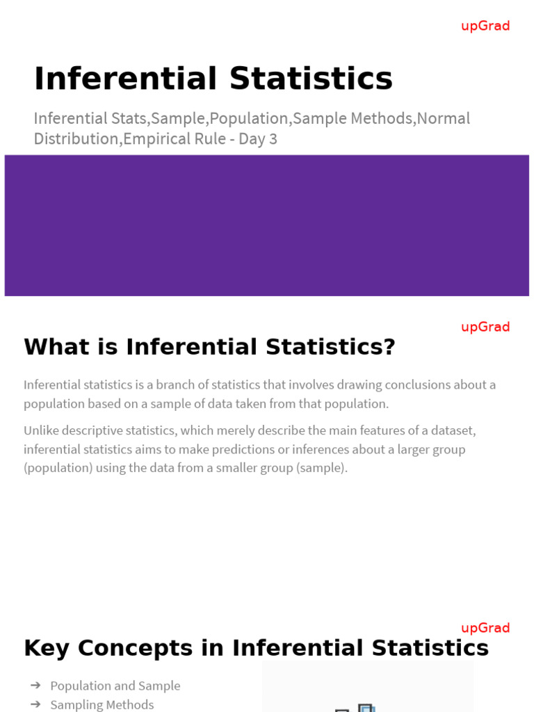 Inferential Statistics - Day3 1 | PDF