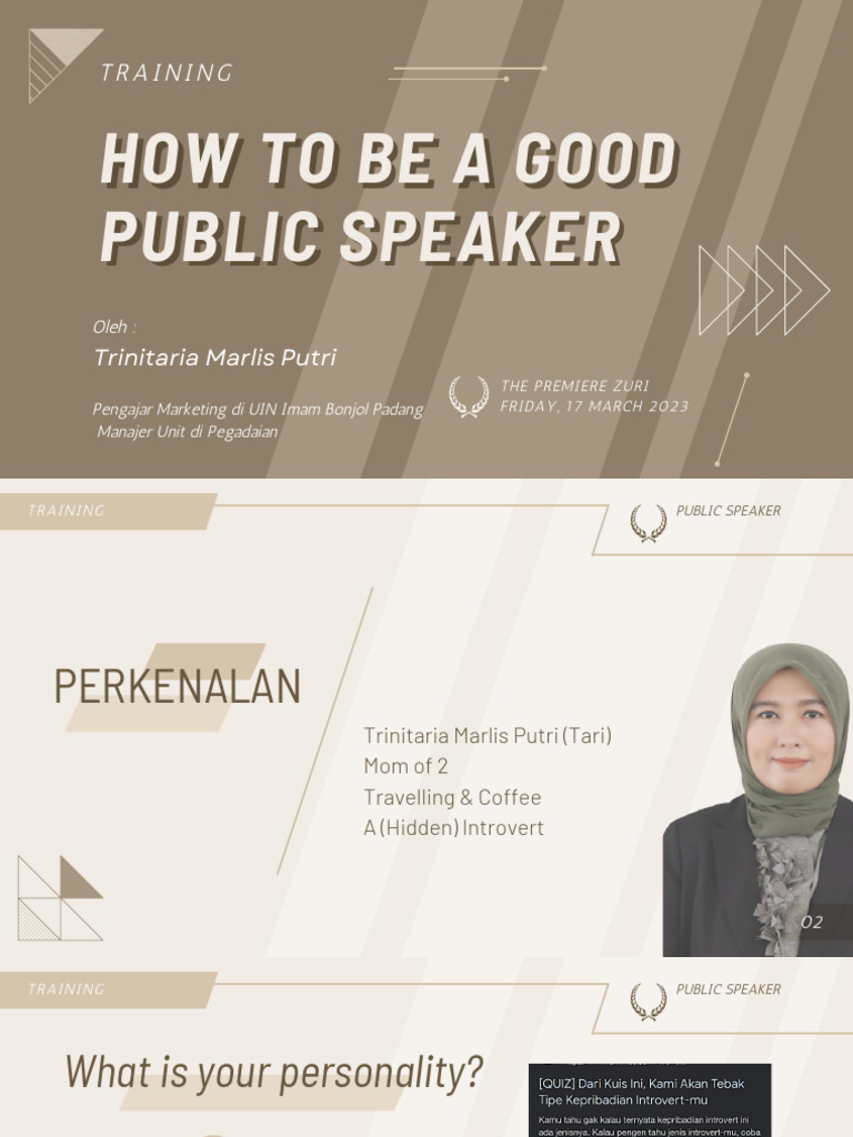 Materi Pelatihan Public Speaking | PDF