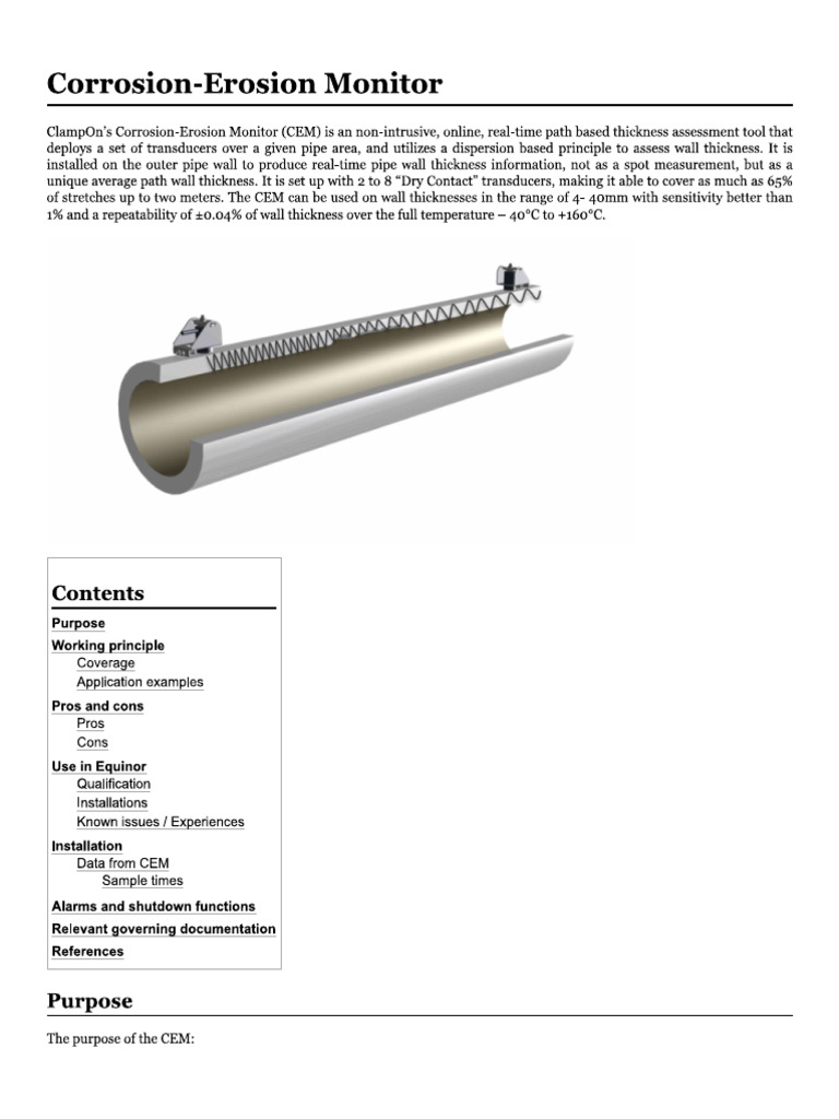 Corrosion-Erosion Monitor | PDF