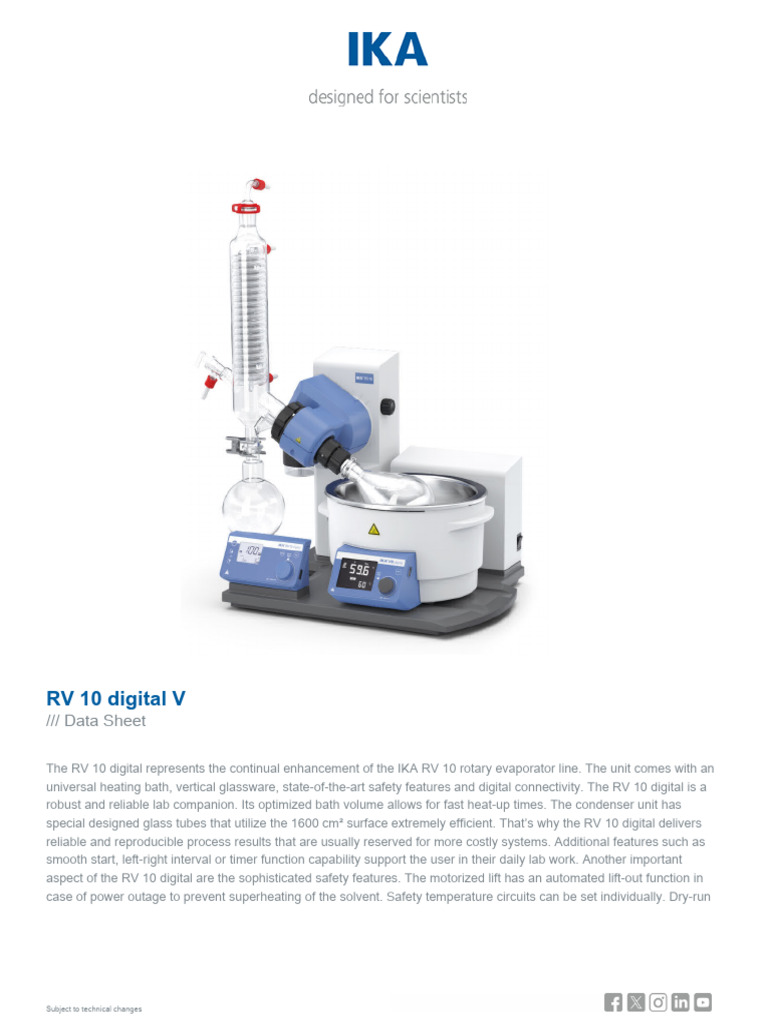 Data Sheet RV 10 Digital V | PDF