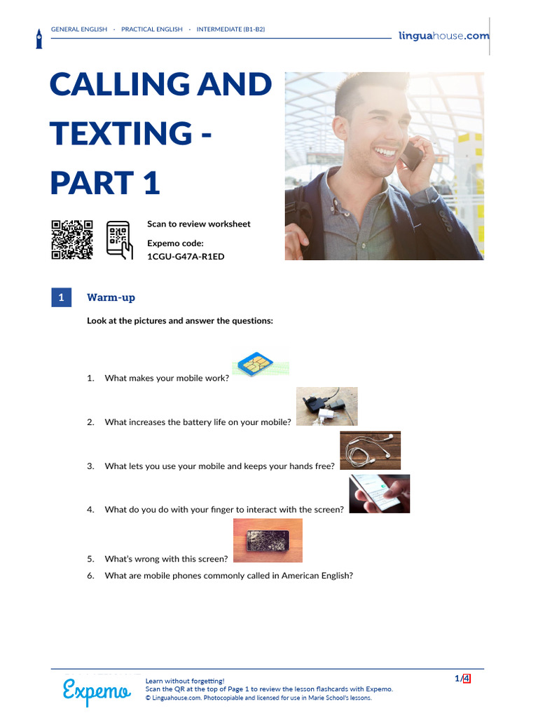 calling-and-texting-part-1-british-english-teacher | PDF